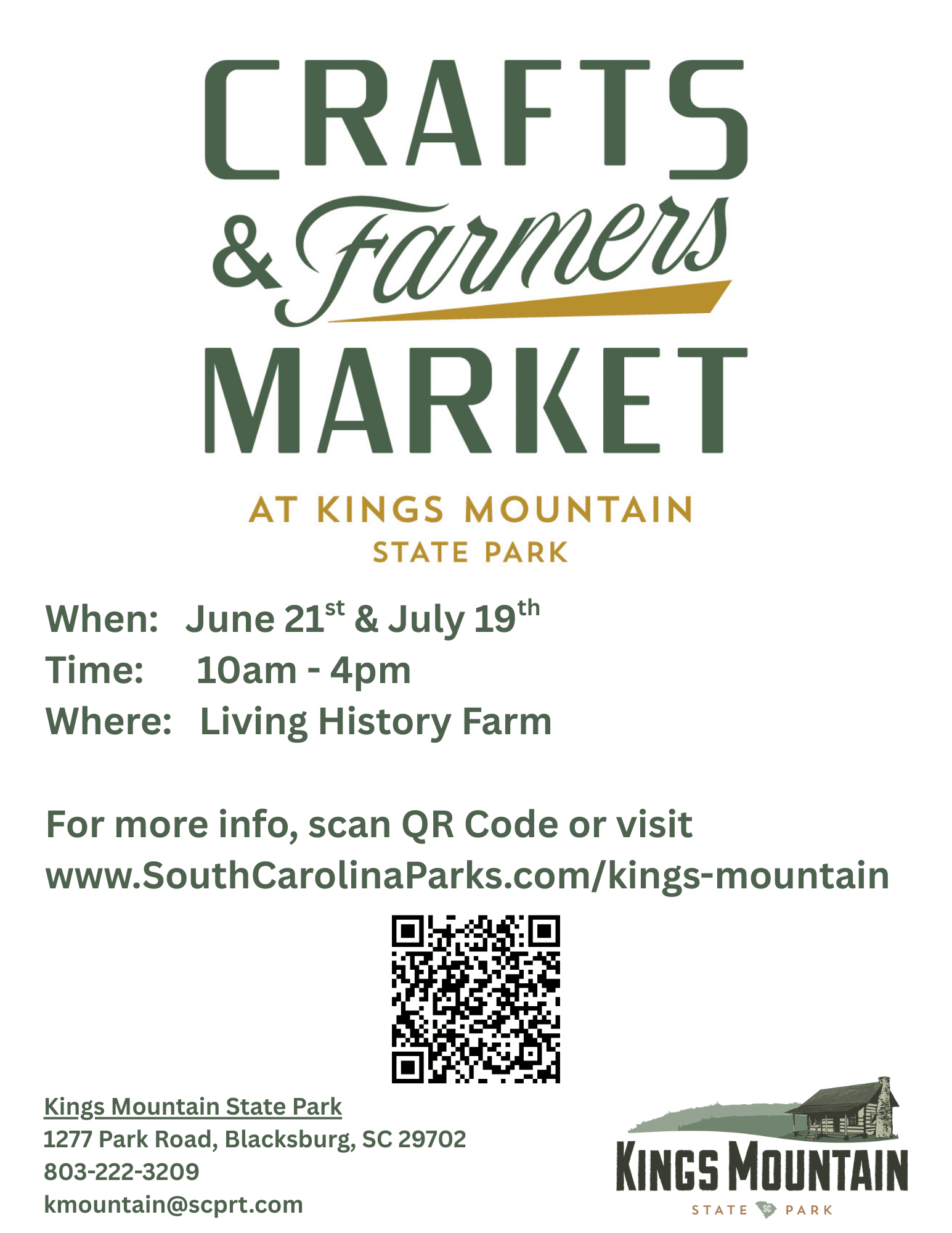 Crafts & Farmers Market at Kings Mountain State Park - Upcountry South ...